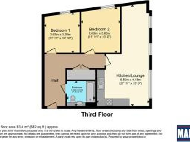 2 bedroom flat for sale in Vauxhall Place, DARTFORD, Kent, DA1