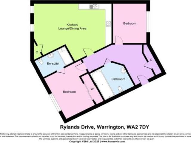 2 bedroom flat for sale in Rylands Drive, Warrington, WA2 7DY, WA2