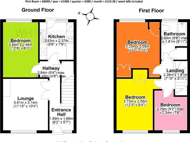 2 bedroom house share to rent
