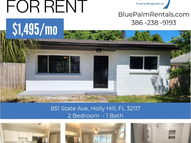 2 Bedroom Home for Rent at 851 State Ave, Holly Hill, FL 32117