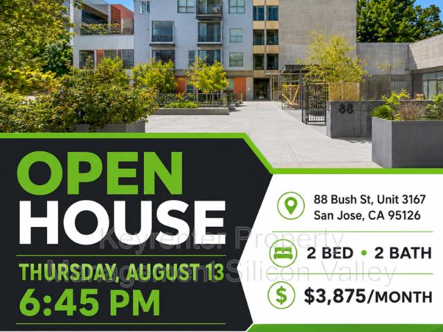 2 Bedroom Home for Rent at 88 Bush St #3167, San Jose, CA 95126