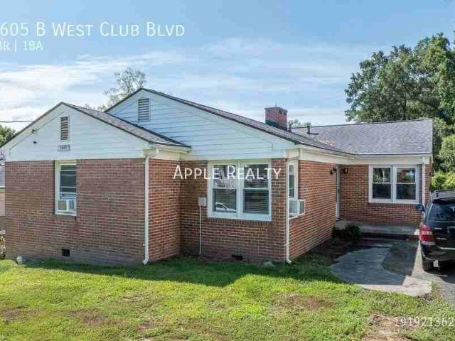 2 Bedroom Home for Rent at 1605B W Club Blvd, Durham, NC 27705