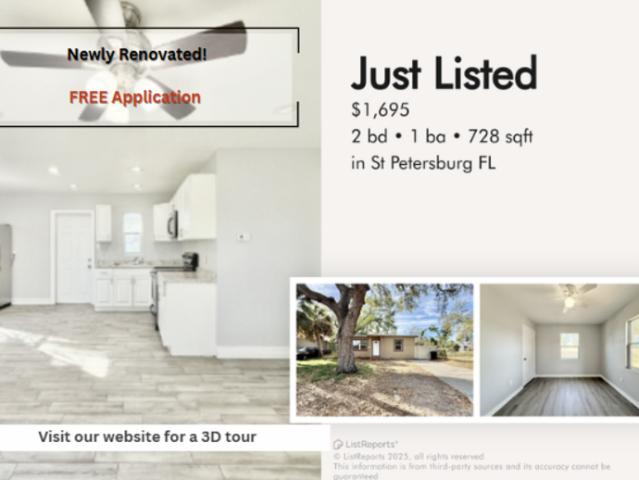 2 Bedroom Home for Rent at 3244 Oakley Ave S, St. Petersburg, FL 33712 Thirty First Street