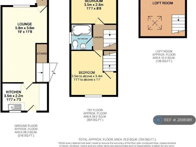 2 bedroom semi detached house to rent