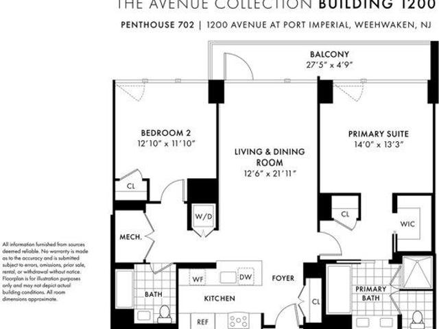 2 bedroom, Weehawken NJ 07086 105157130