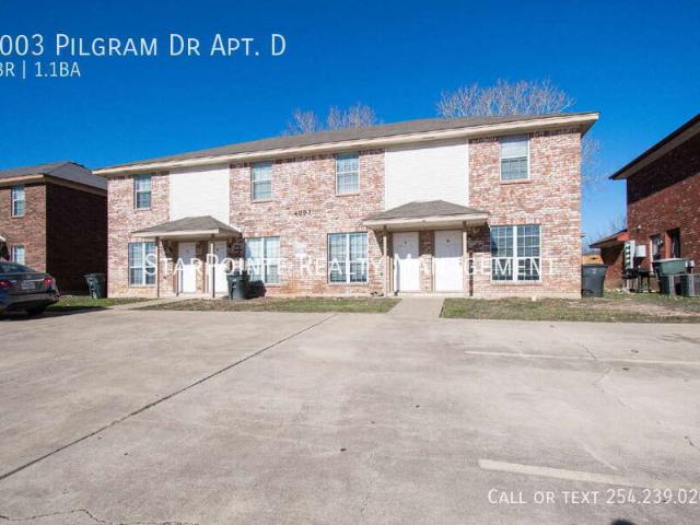 2 BR, 1.5 BA Apartment 4003 Pilgram Dr Apt. D, Killeen, TX 76543