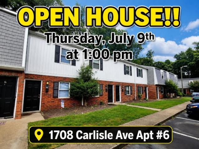 2 Br, 1 bath, Townhouse/Brownstone/RowHouse 1708 Carlisle Ave