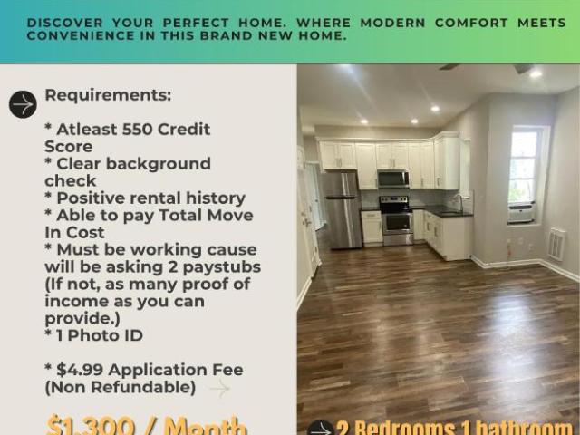2 Br, 1 bath, Apartment 1470 North 52nd Street