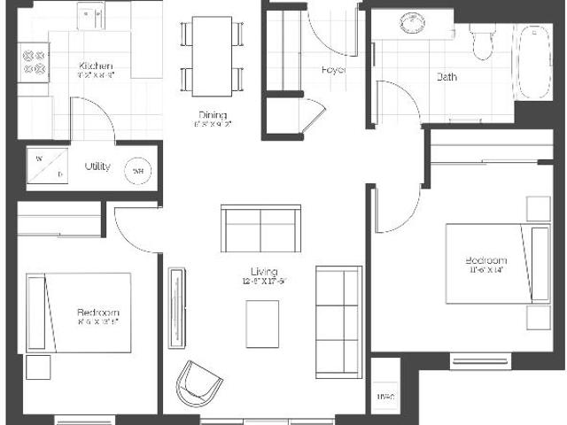 2 Br, 1 bath, Apartment 17 Aberdeen Street