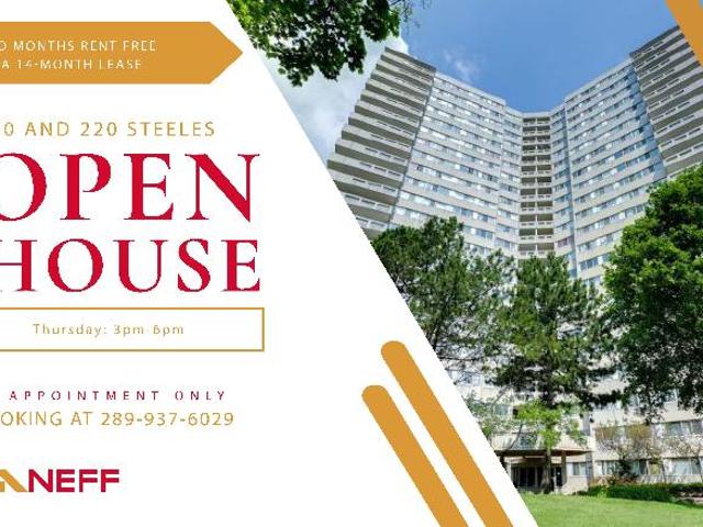 2 Br, 1 bath, Apartment 220 Steeles Avenue West