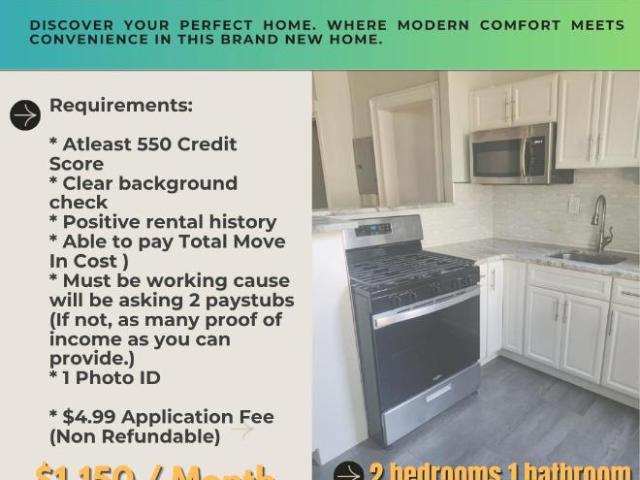 2 Br, 1 bath, Apartment 435 East Walnut Lane