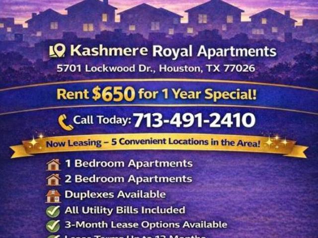 2 Br, 1 bath, Apartment 5430 Makeig St