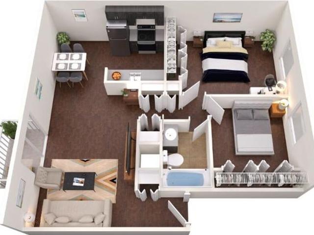 2 Br, 1 bath, Condo 8607 Pinecone Court