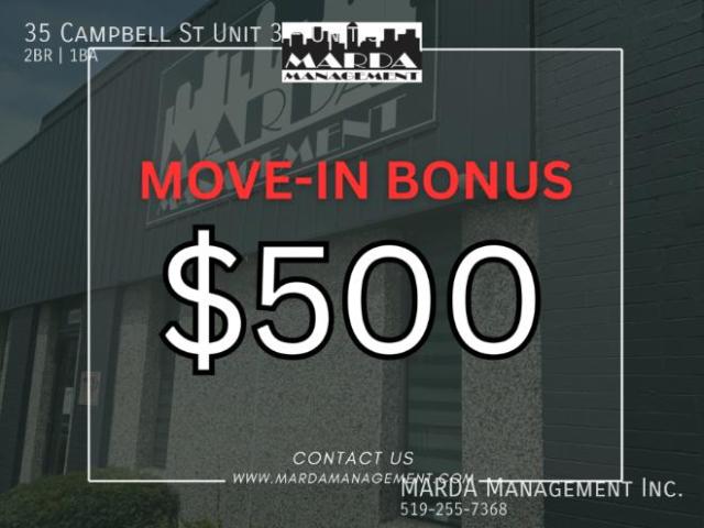 2 Br, 1 bath, Condo 35 Campbell St