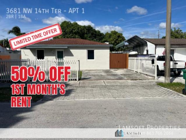 2 Br, 1 bath, Condo 3681 Nw 14th Ter