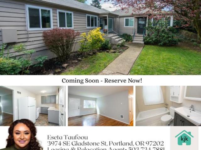 2 Br, 1 bath, Condo 3974 SE Gladstone Street