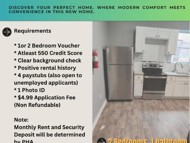2 Br, 1 bath, Apartment 5337 Market Street