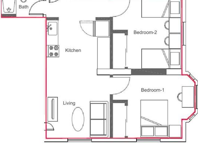 2 Br, 1 bath, Apartment 1865 Euclid Avenue