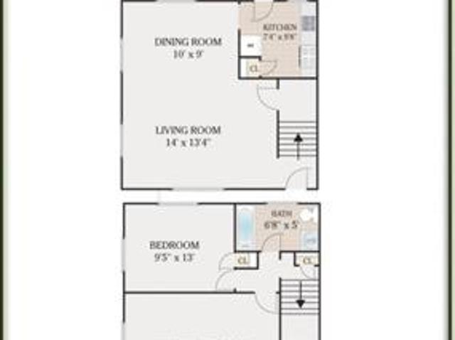 2 BR/ 1 BATH Pet Friendly Townhouse Apartment