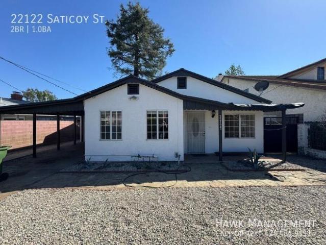 2 Br, 1 bath, Single Family 22122 Saticoy St