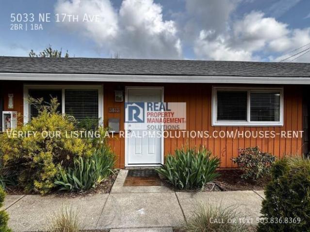 2 Br, 1 bath, Single Family 5033 NE 17th Ave