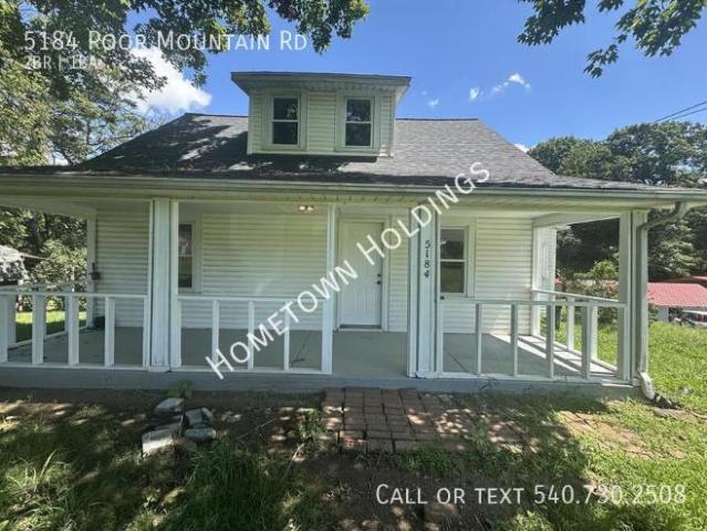 2 Br, 1 bath, Single Family 5184 Poor Mountain Rd