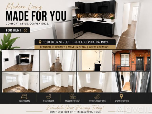 2 BR, 1 BA Apartment 1628 Dyre Street, Unit 1, Philadelphia, PA 19124