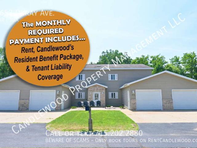 2 BR, 1 BA Apartment 1652 Okray Ave Plover, WI 54467