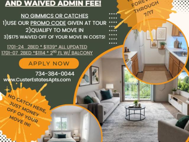 2 BR, 1 BA Apartment 1701 Mall Road, Unit 22, Monroe, MI 48162