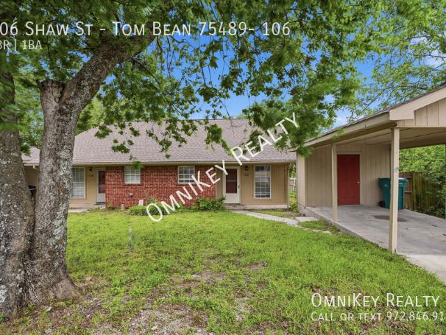2 BR, 1 BA Apartment 106 Shaw St, Tom Bean, TX 75489