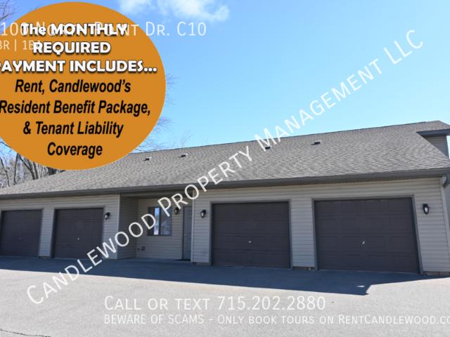2 BR, 1 BA Apartment 1100 North Point Dr. C10, Stevens Point, WI 54481