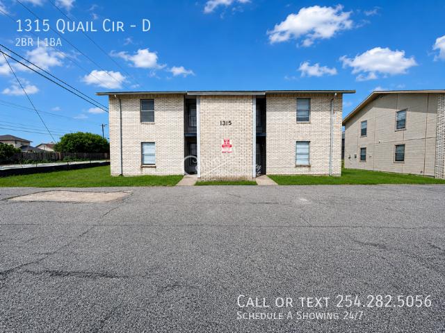 2 BR, 1 BA Apartment 1315 Quail Cir, Killeen, TX 76549