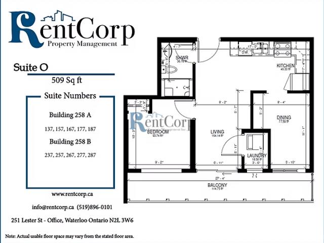 2 BR, 1 BA Apartment 258 A Sunview St Unit 157, Waterloo, ON N2L 0H6