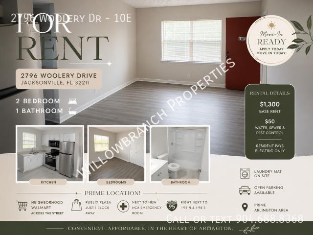 2 BR, 1 BA Apartment 2796 Woolery Dr, Jacksonville, FL 32211
