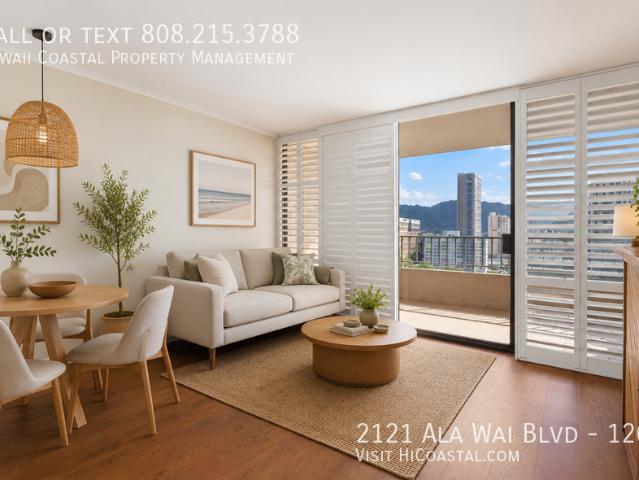 2 BR, 1 BA Apartment 2121 Ala Wai Blvd, Honolulu, HI 96815