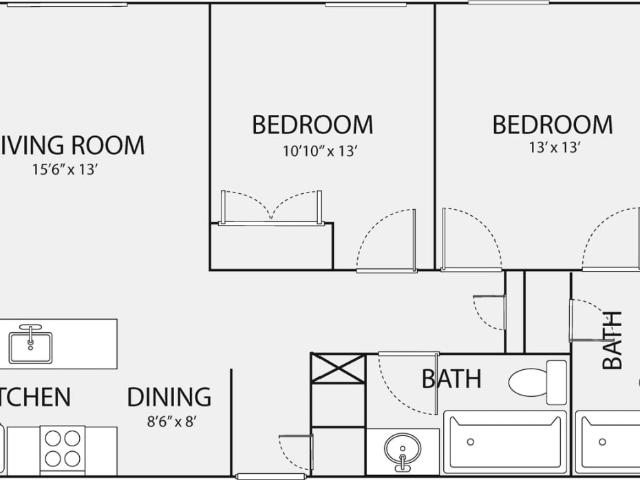 2 BR, 1 BA Apartment 2204 W North Loop Blvd Unit ELP2202 248, Austin, TX 78756