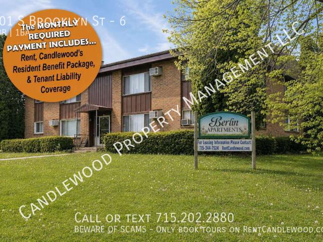 2 BR, 1 BA Apartment 301 S Brooklyn St, Berlin, WI 54923