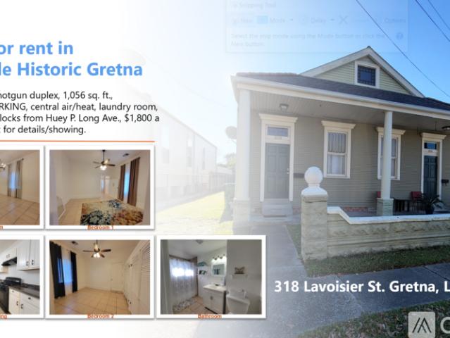 2 BR, 1 BA Apartment 318 Lavoisier St, Unit 318, Gretna, LA 70053