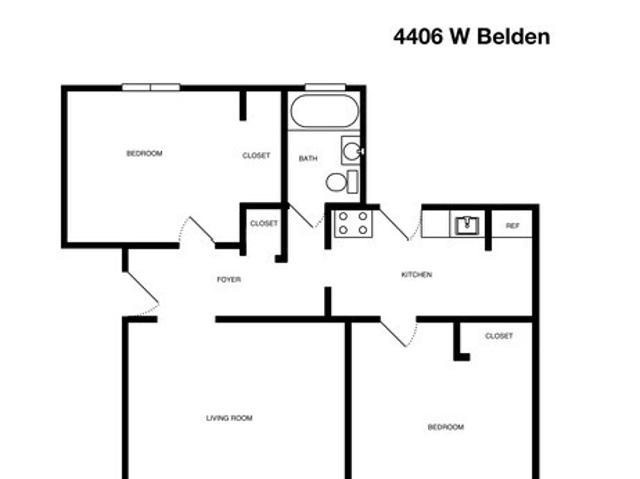 2 BR, 1 BA Apartment 4406 W Belden Ave, Unit #2, Chicago, IL 60639
