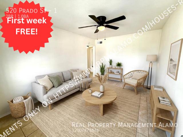 2 BR, 1 BA Apartment 520 Prado St, San Antonio, TX 78204