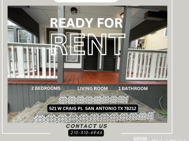 2 BR, 1 BA Apartment 521 W Craig Pl, Unit Unit 2, San Antonio, TX 78212
