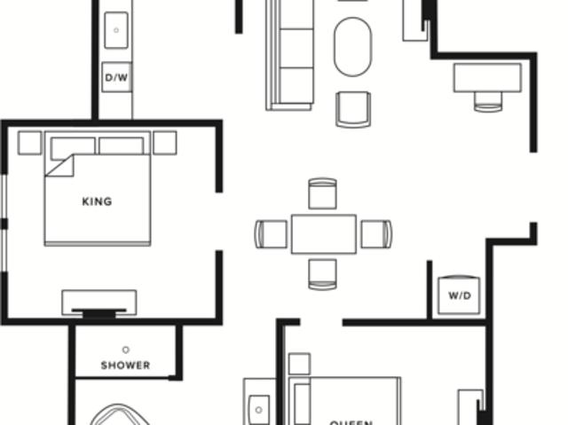 2 BR, 1 BA Apartment 52 Main St, Unit 12, New Castle, NH 03854