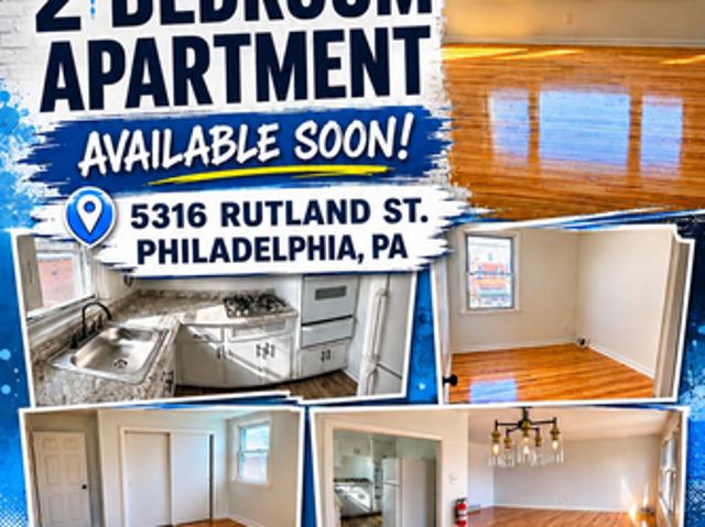 2 BR, 1 BA Apartment 5316 Rutland St, Unit 2, Philadelphia, PA 19124