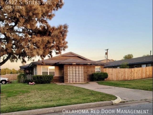 2 BR, 1 BA Apartment 6612 S. Stiles Ave Oklahoma City, OK 73149