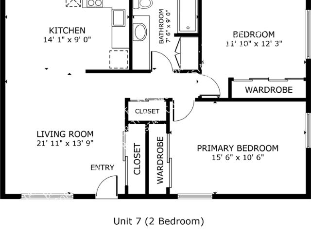 2 BR, 1 BA Apartment 7315 West 9th Place, Lakewood, CO 80214