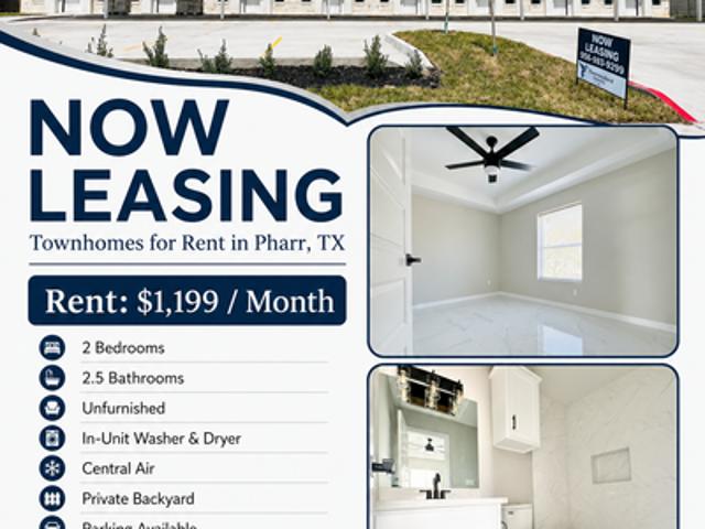 2 BR, 2.5 BA Apartment 1300 Humming Bird Court, Unit 17, Pharr, TX 78577