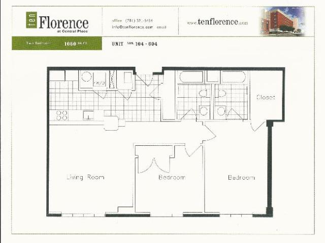 2 Br, 2 bath, Apartment 10 Florence Street