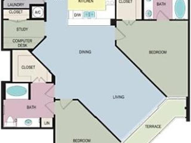 2 Br, 2 bath, Apartment 3411 Chestnut St