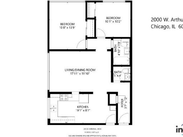 2 Br, 2 bath, Condo 2000 W Arthur Ave