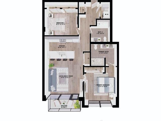 2 Br, 2 bath, Apartment 812 W Adams St